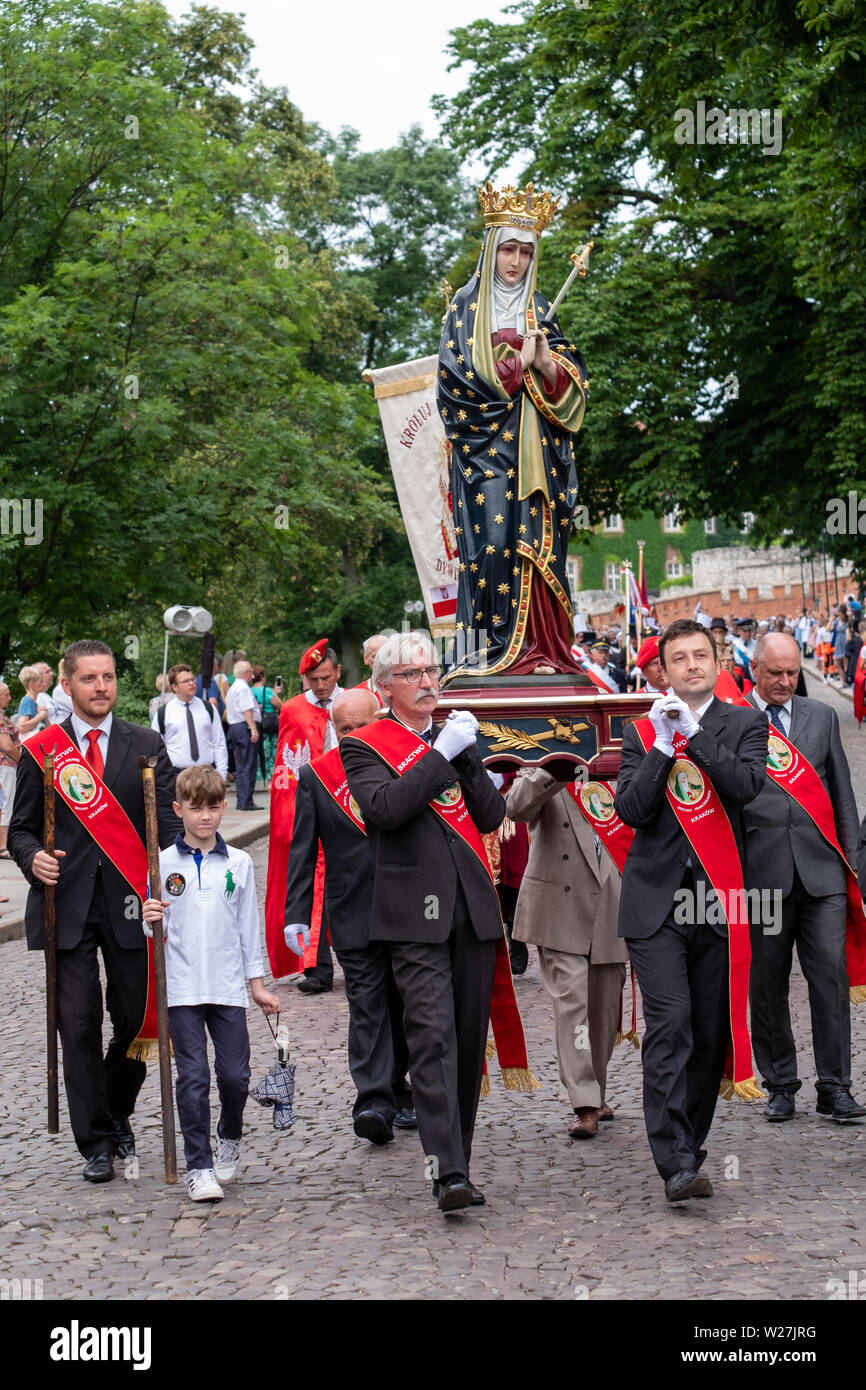 Participants taking part in a procession for the Catholic Church's ...