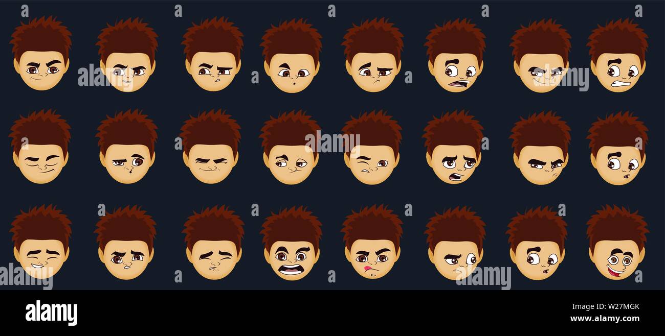Face expressions and emoticons vector Stock Vector Image & Art - Alamy