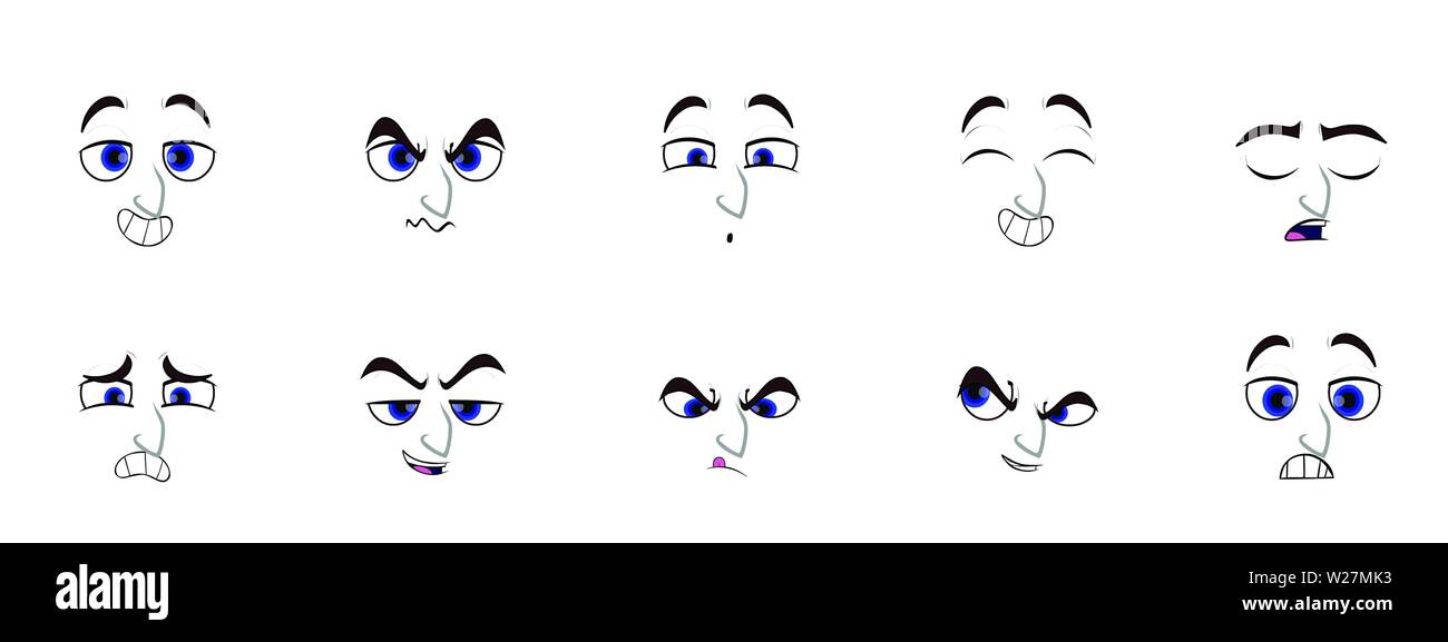 Face expressions and emoticons vector Stock Vector Image & Art - Alamy