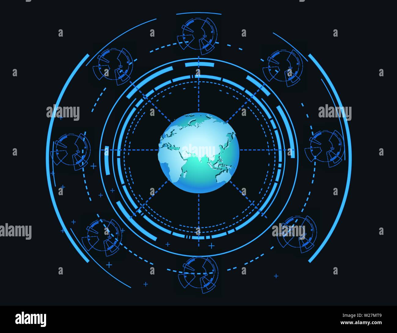 Digital Globe background, Wold map silhouette vector Stock Vector Image ...
