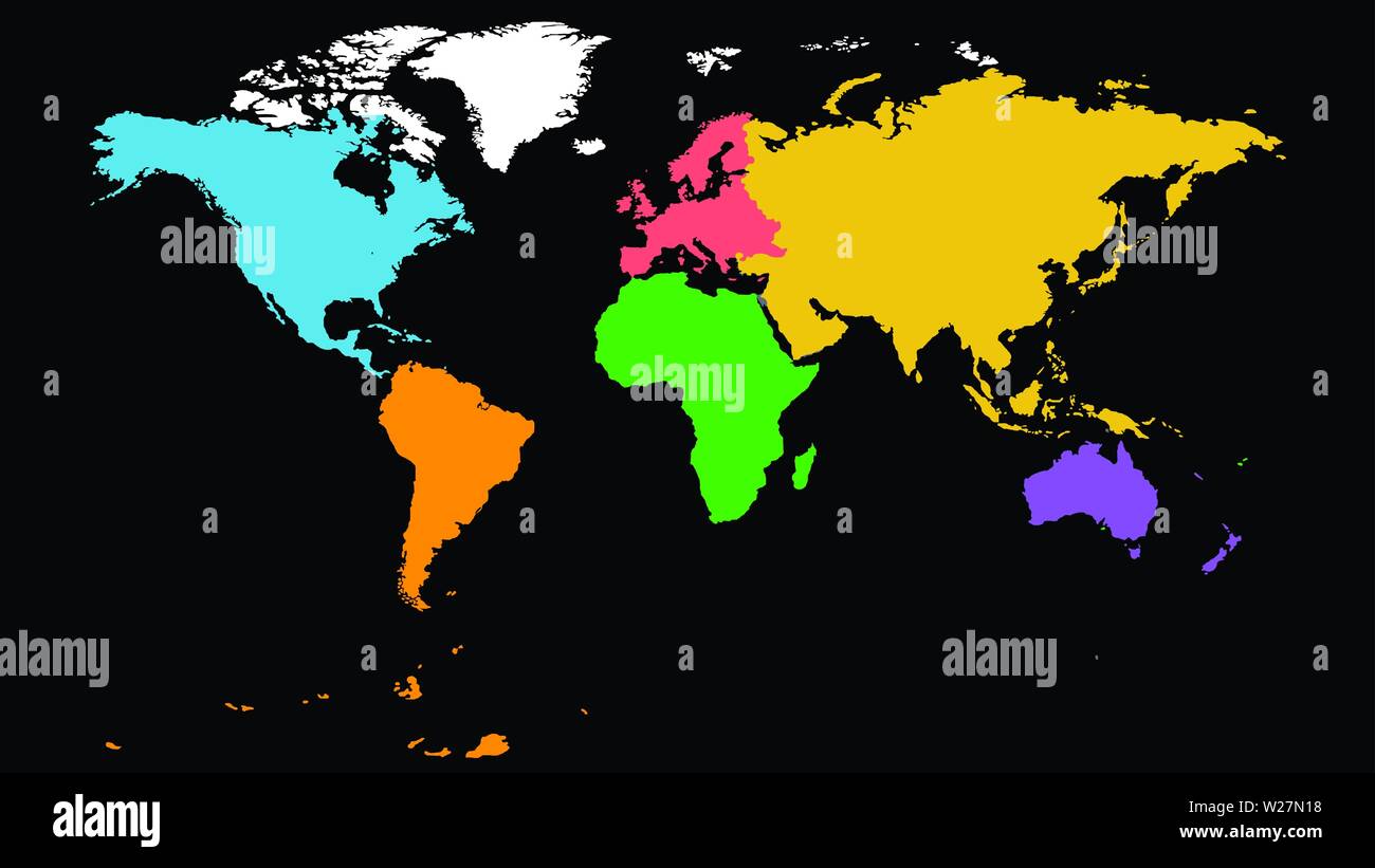 Wold map silhouette vector Stock Vector Image & Art - Alamy
