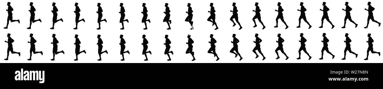 Man Run cycle animation sequence, loop animtion sprite sheet vector Stock Vector Image & Art - Alamy