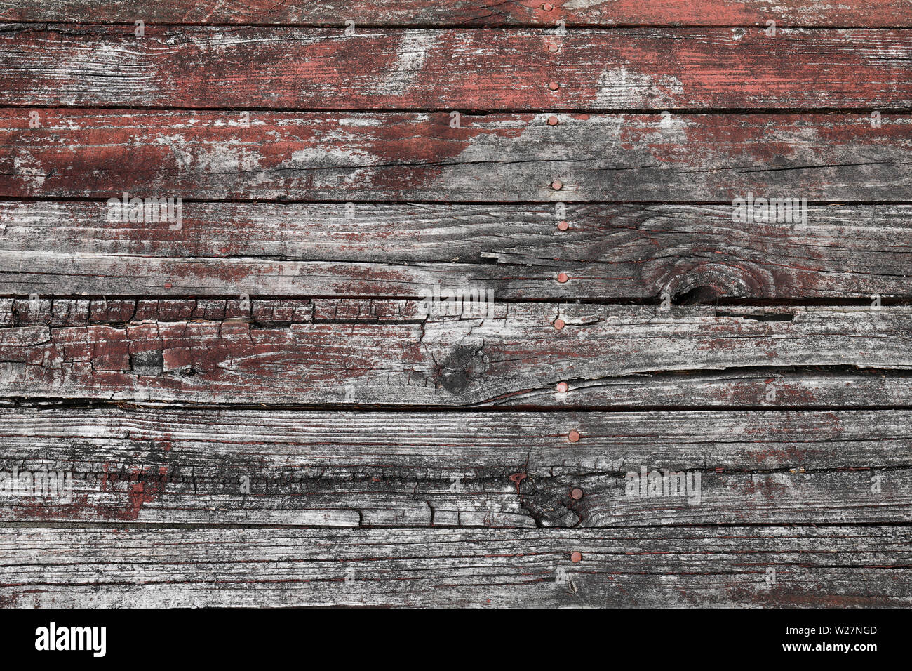 Wood texture background. Old, weathered deck with nails I Stock Photo ...