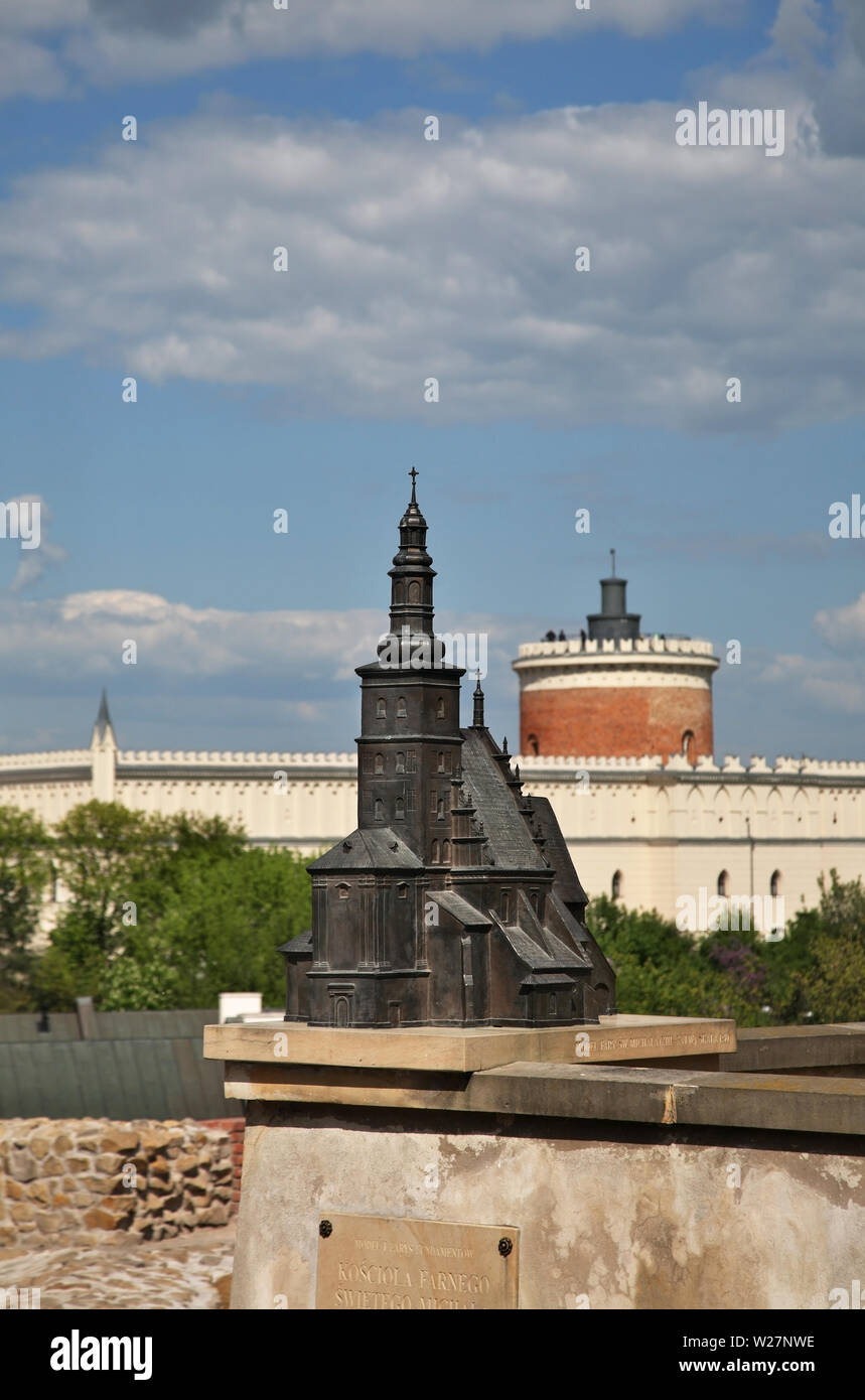 Layout of Parish church at Parish church square in Lublin. Poland Stock ...