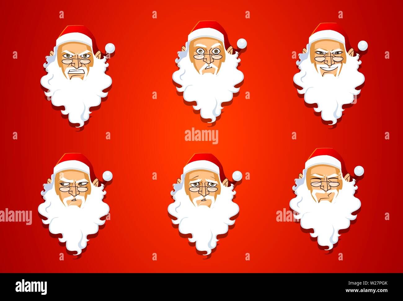Cartoon santa face hi-res stock photography and images - Alamy