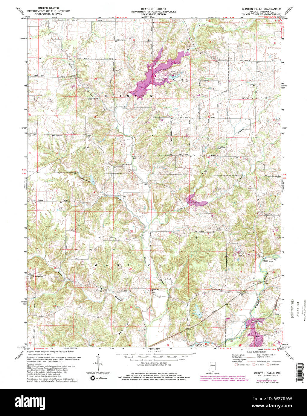 Clinton indiana map hi-res stock photography and images - Alamy