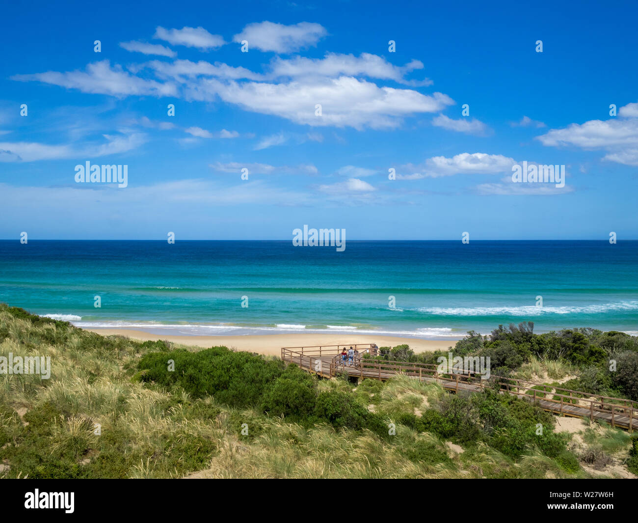Turquoise water beach and view point at The Neck in Bruny Island ...