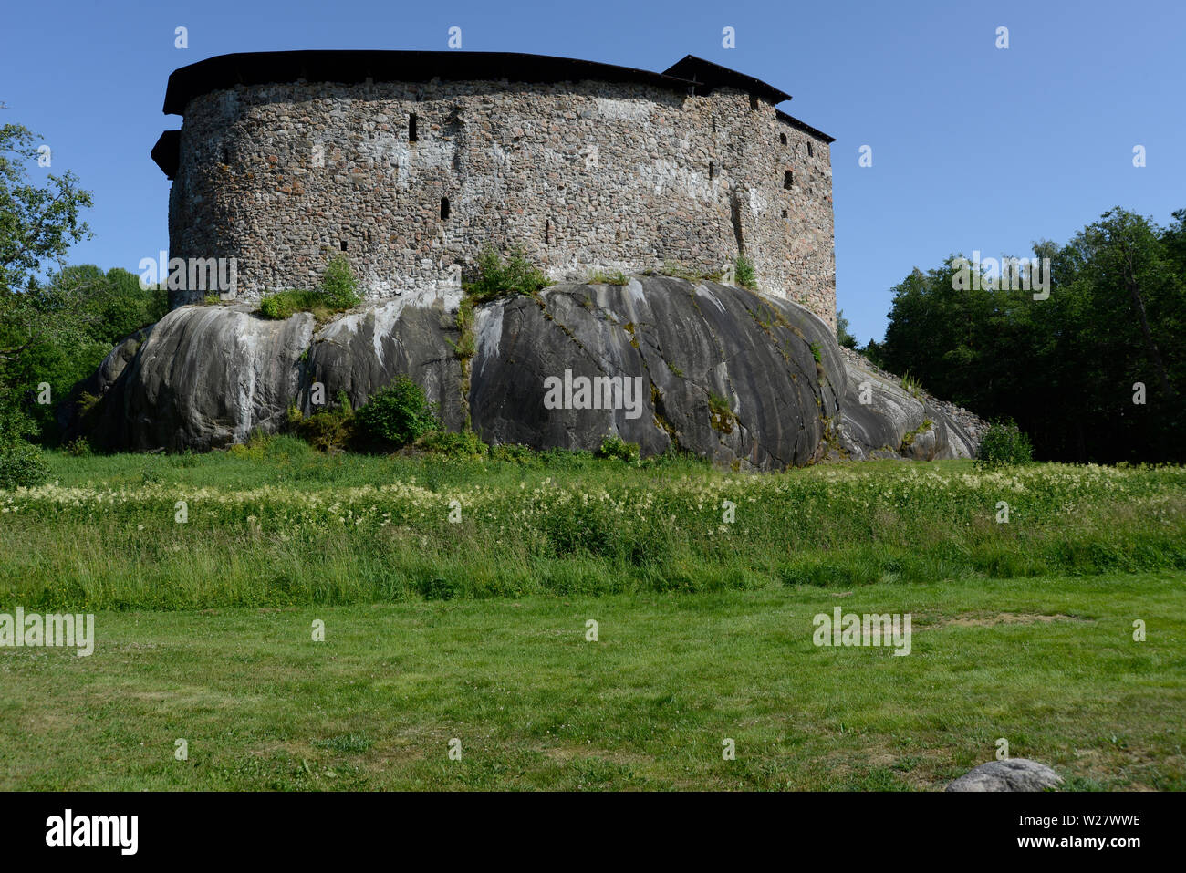 medieval Raseborg castle on a rock in Finland in summer Stock Photo - Alamy