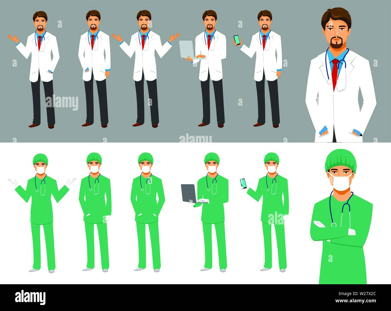 Doctor patient shaking hands Stock Vector Images - Alamy