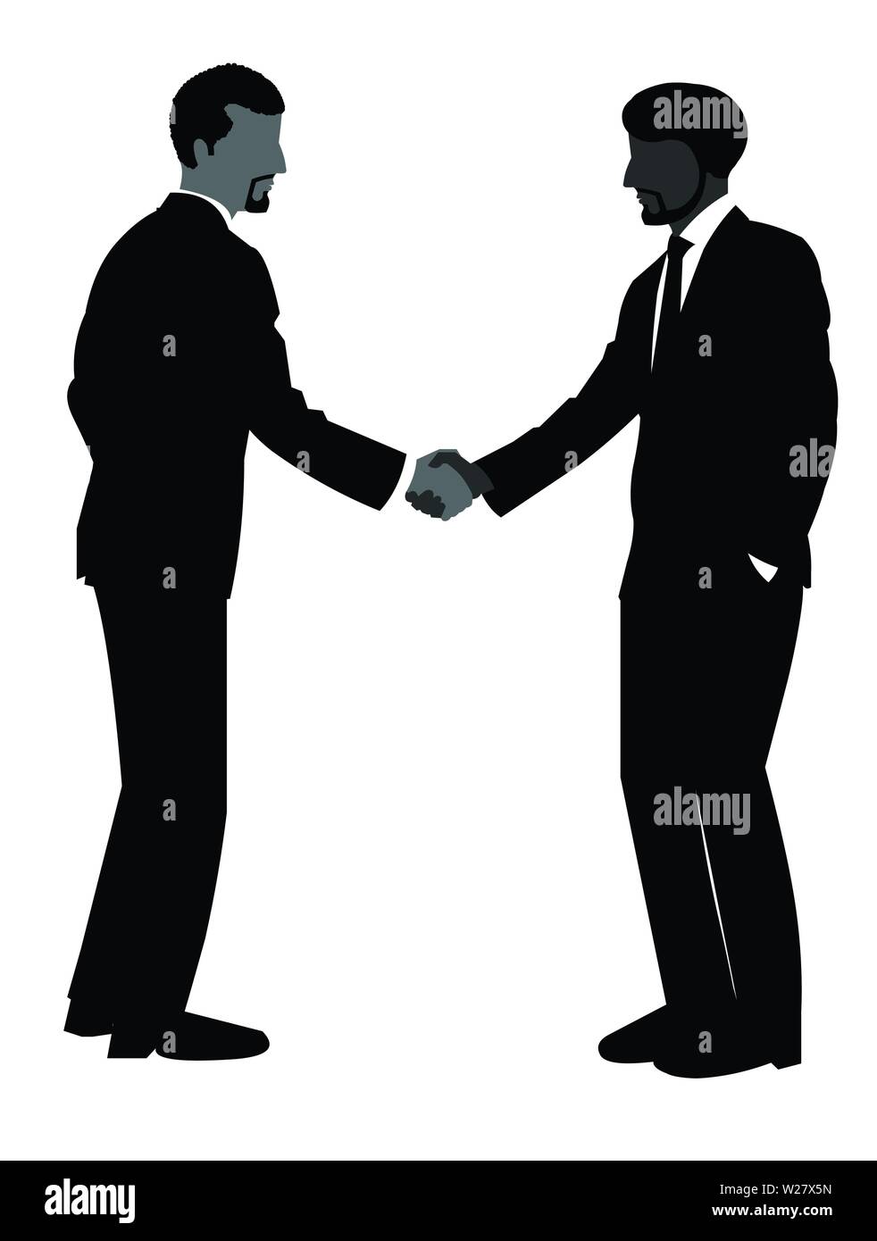 Handshake between two business people Stock Vector Image & Art - Alamy