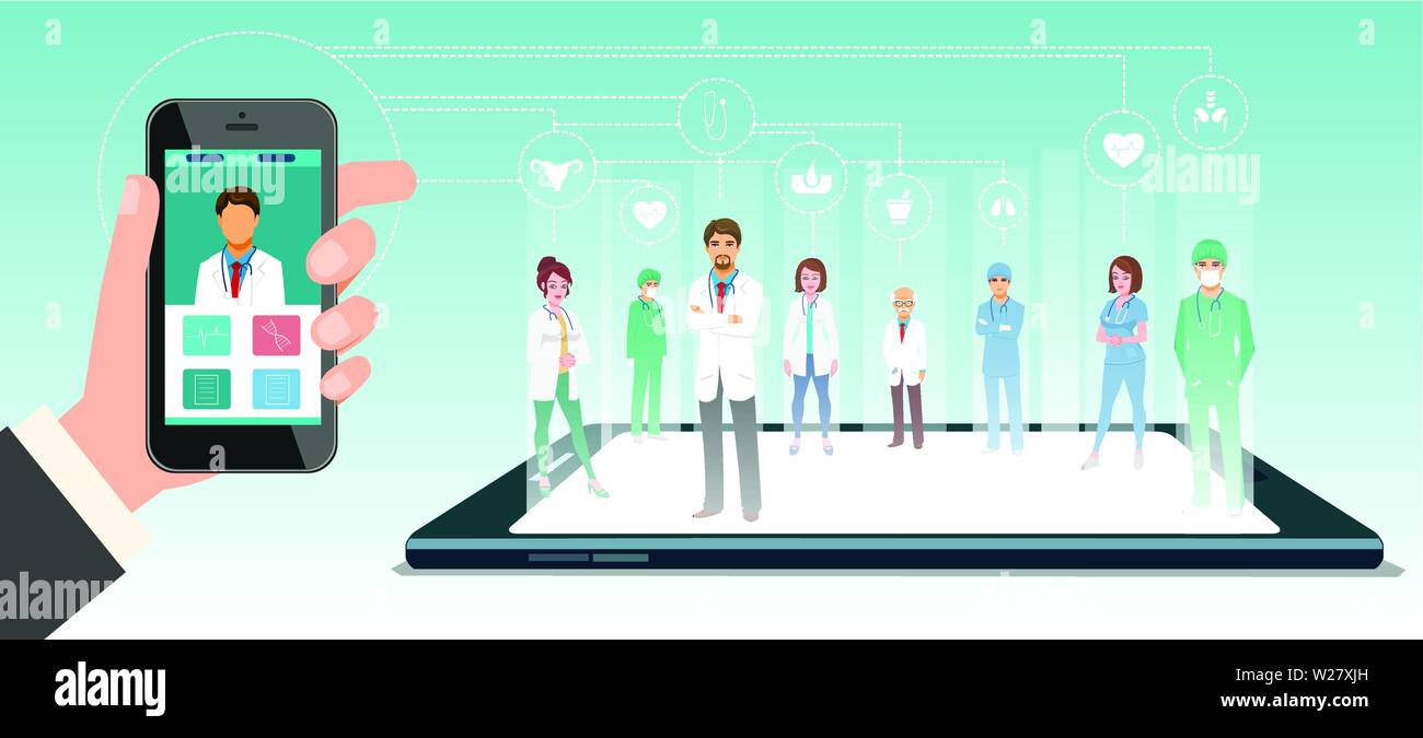 Team doctor in office Stock Vector Images - Alamy