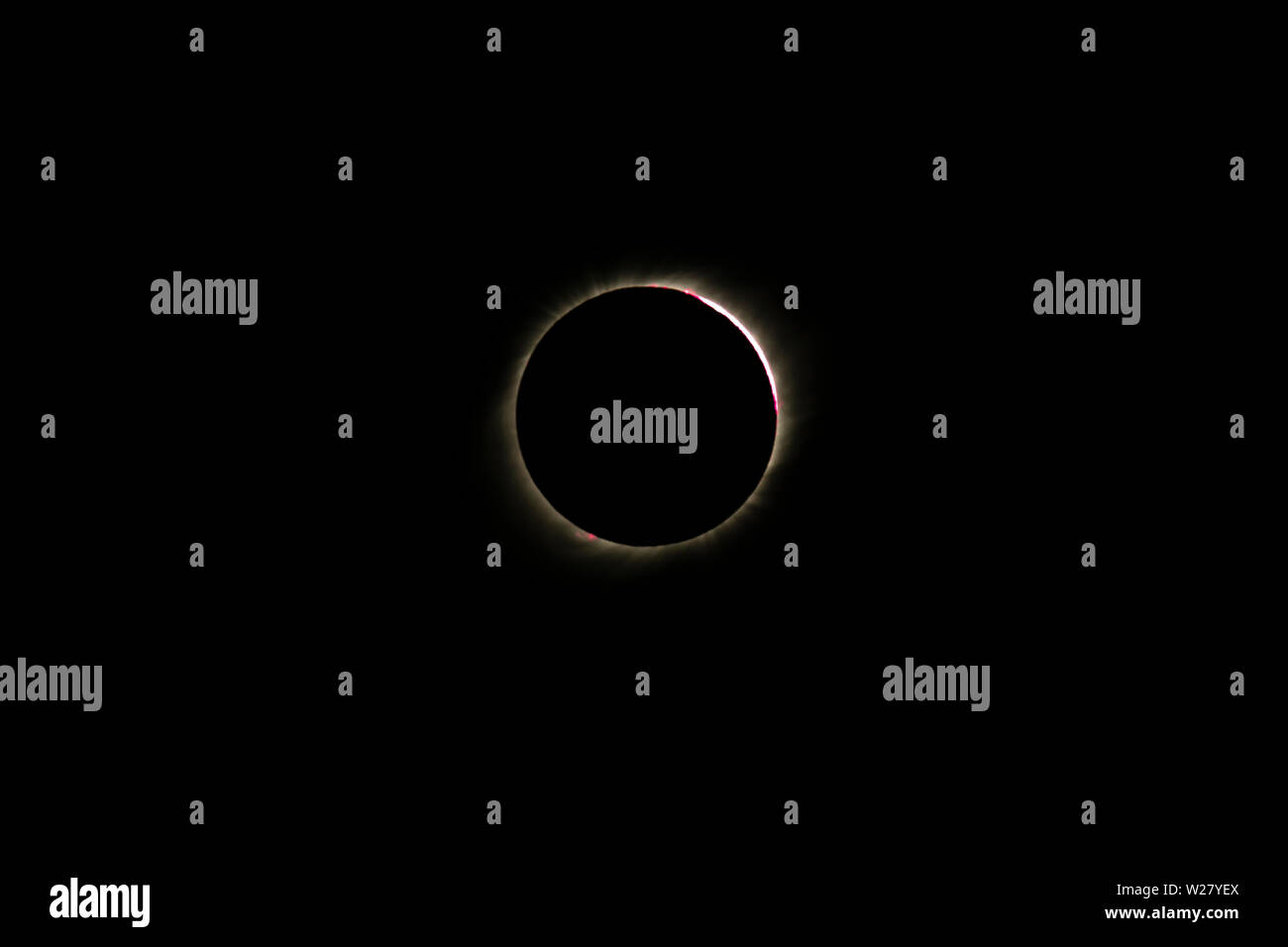 The Chromosphere external Sun atmosphere red layer during Total Solar ...