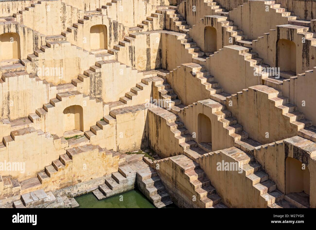 Staircases of Panna Meena ka Kund stepwell, Amber near Jaipur ...