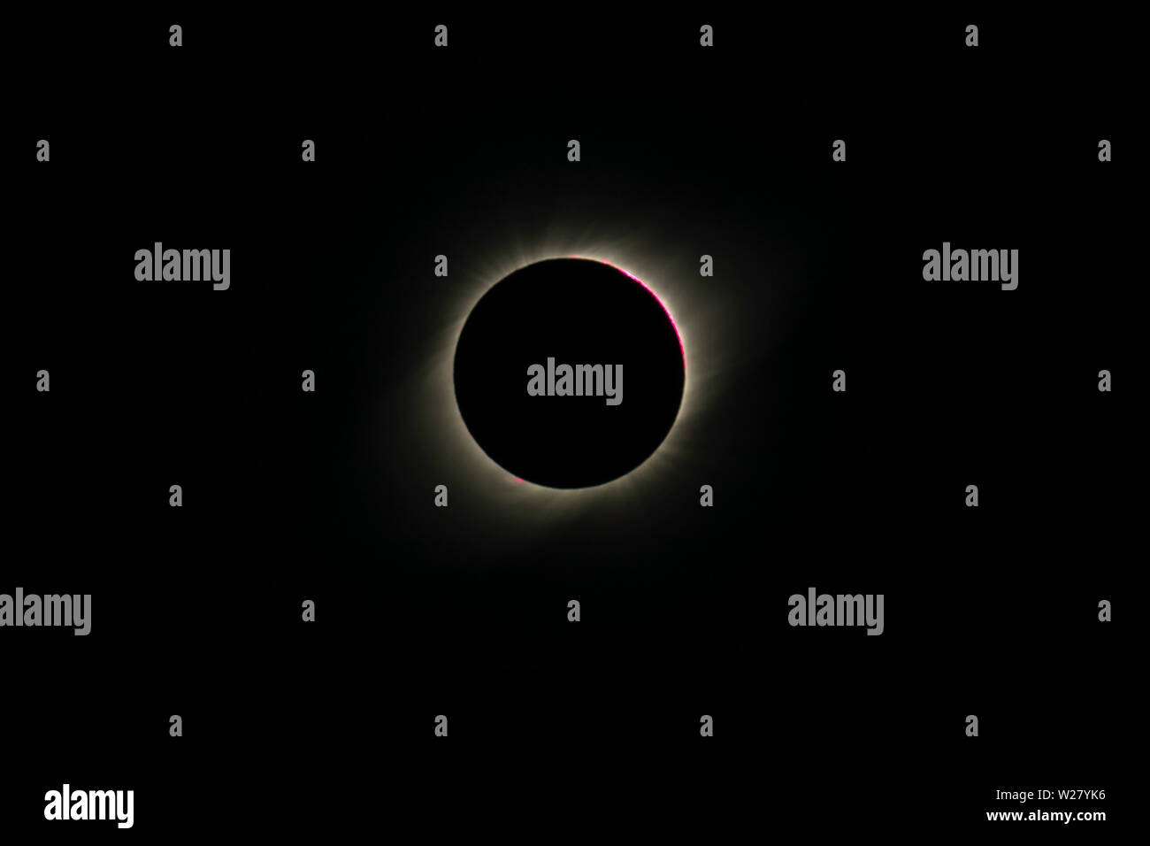 The Chromosphere external Sun atmosphere red layer during Total Solar ...