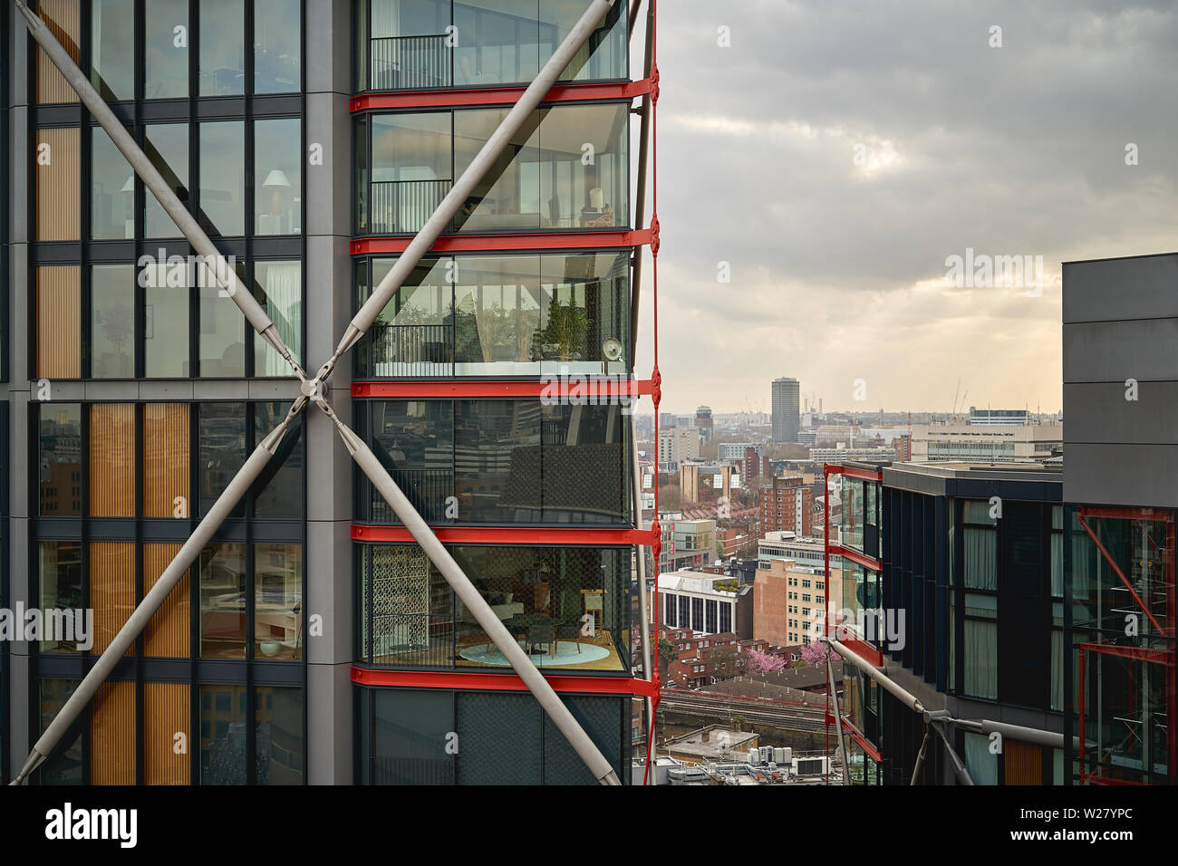 London, UK - April, 2019. View of Neo Bankside, a luxury residential ...