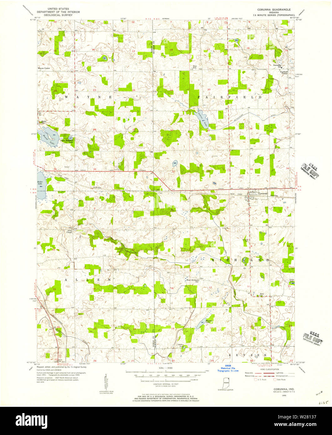Map of corunna hi-res stock photography and images - Alamy