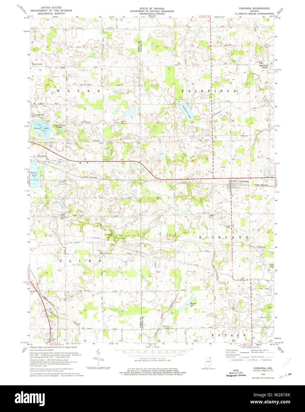 Map of corunna hi-res stock photography and images - Alamy