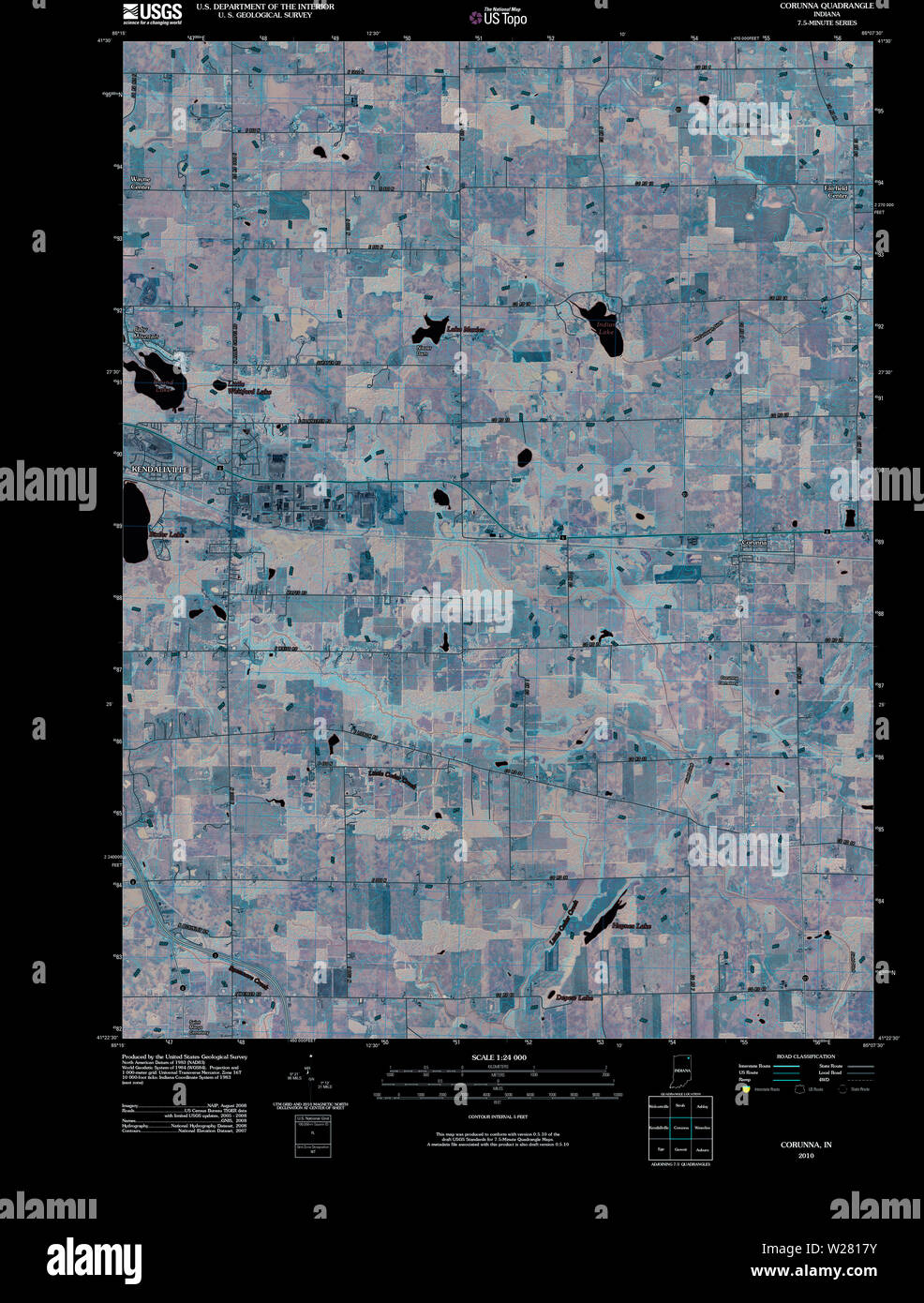 Map of corunna hi-res stock photography and images - Alamy