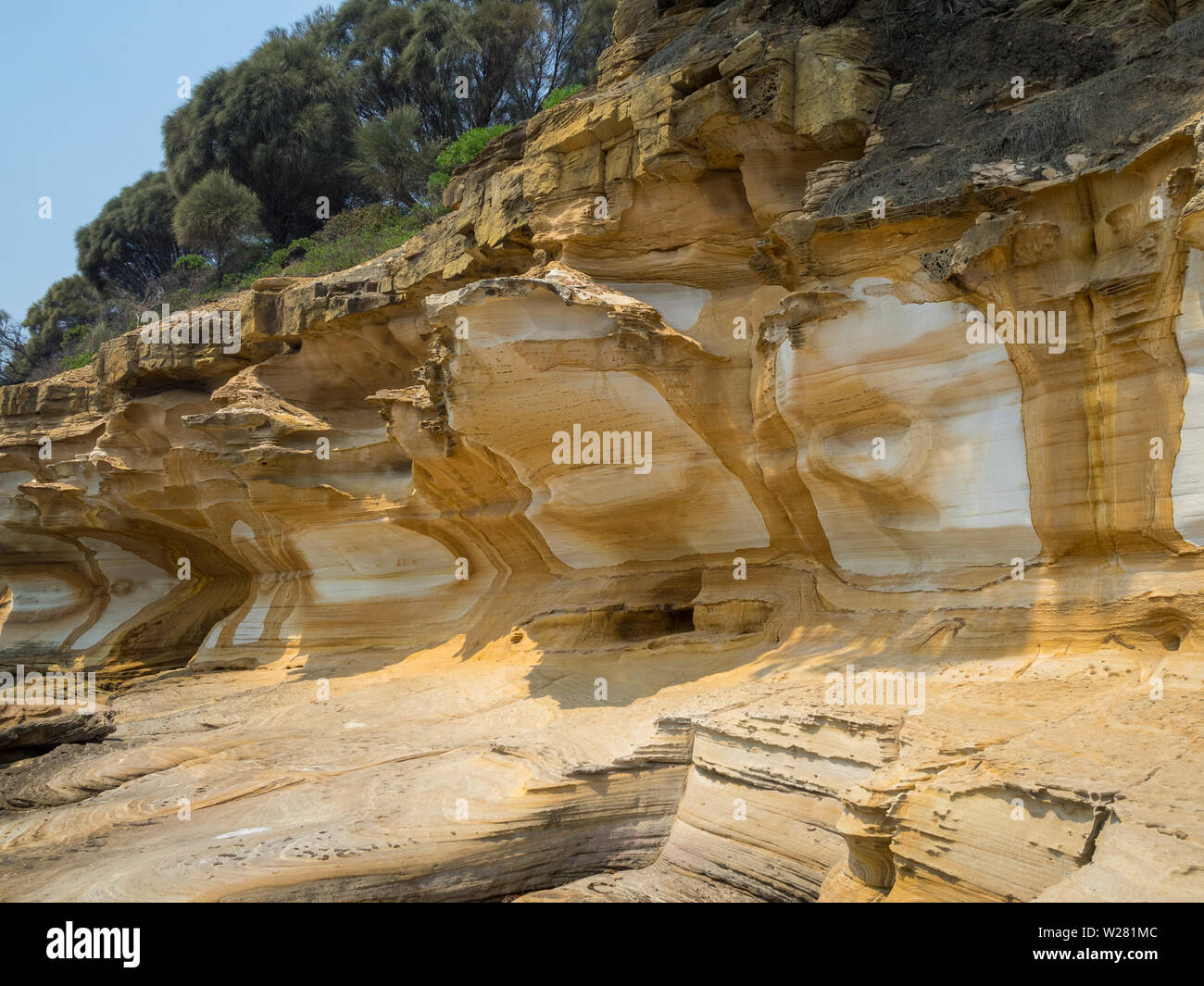 Maria Island Painted Cliffs Stock Photo - Alamy