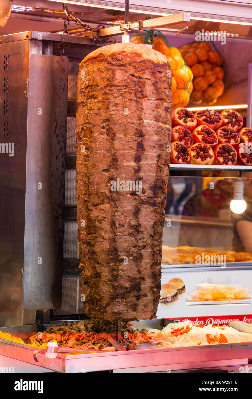 Traditional Turkish food Doner Kebab Shawarma meat Stock Photo - Alamy