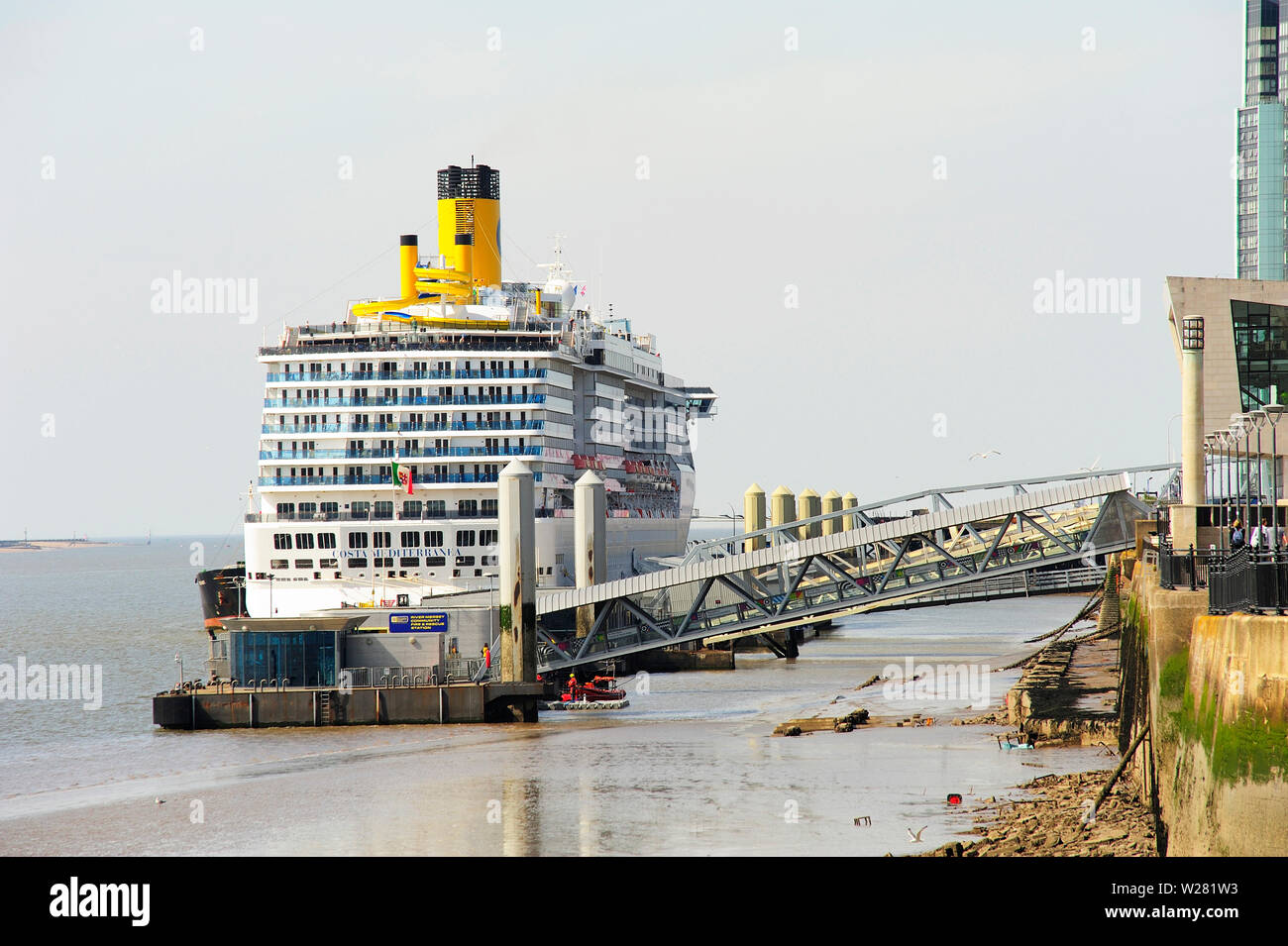 Costa Mediterranea cruise ship in dock at Liverpool Stock Photo - Alamy