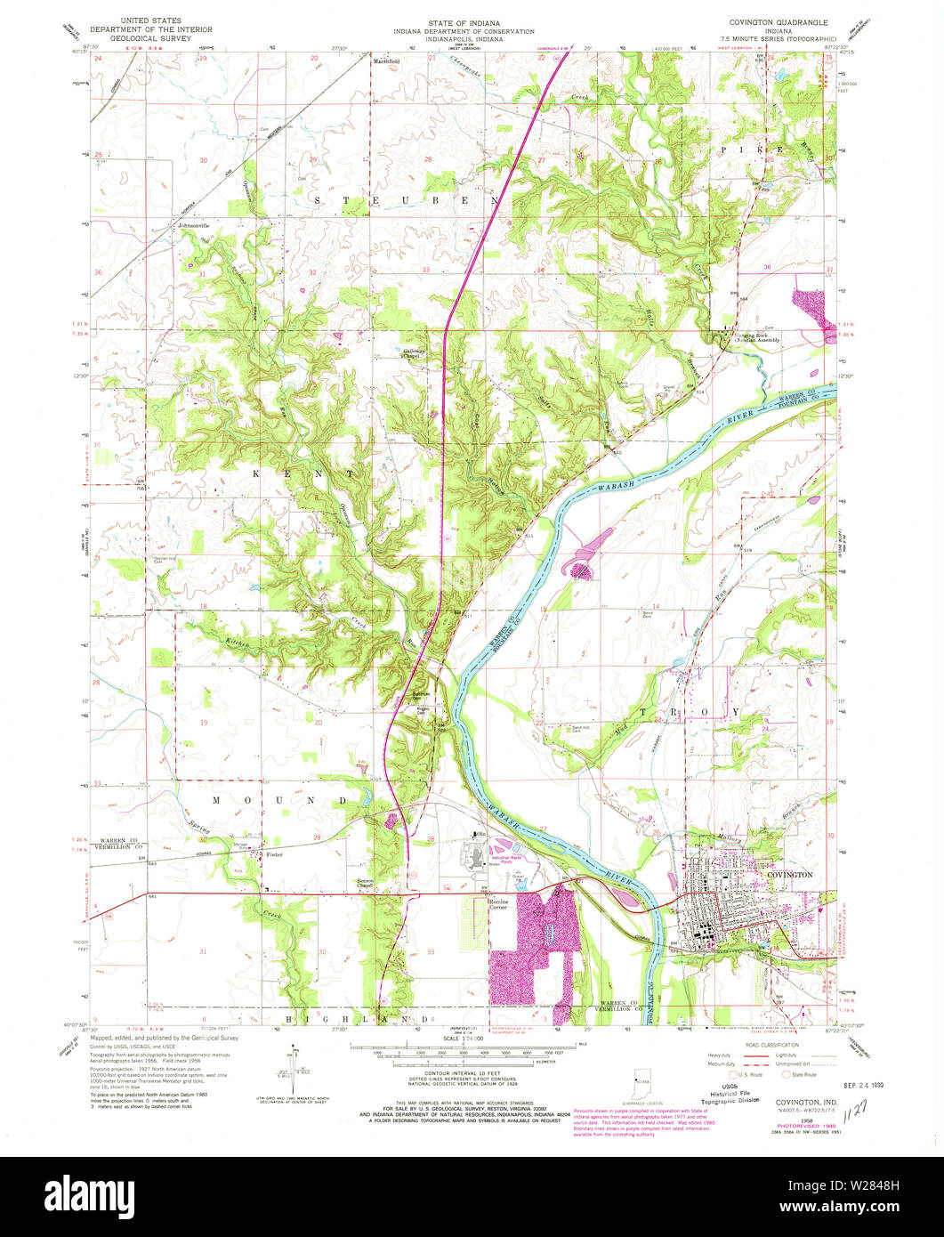 Covington Indiana Map High Resolution Stock Photography and Images - Alamy