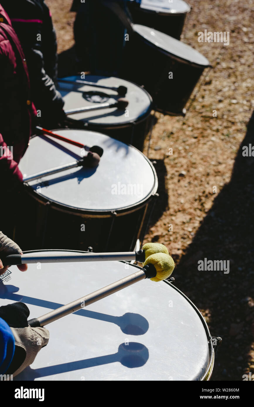 Detail of bass sound drums Stock Photo - Alamy