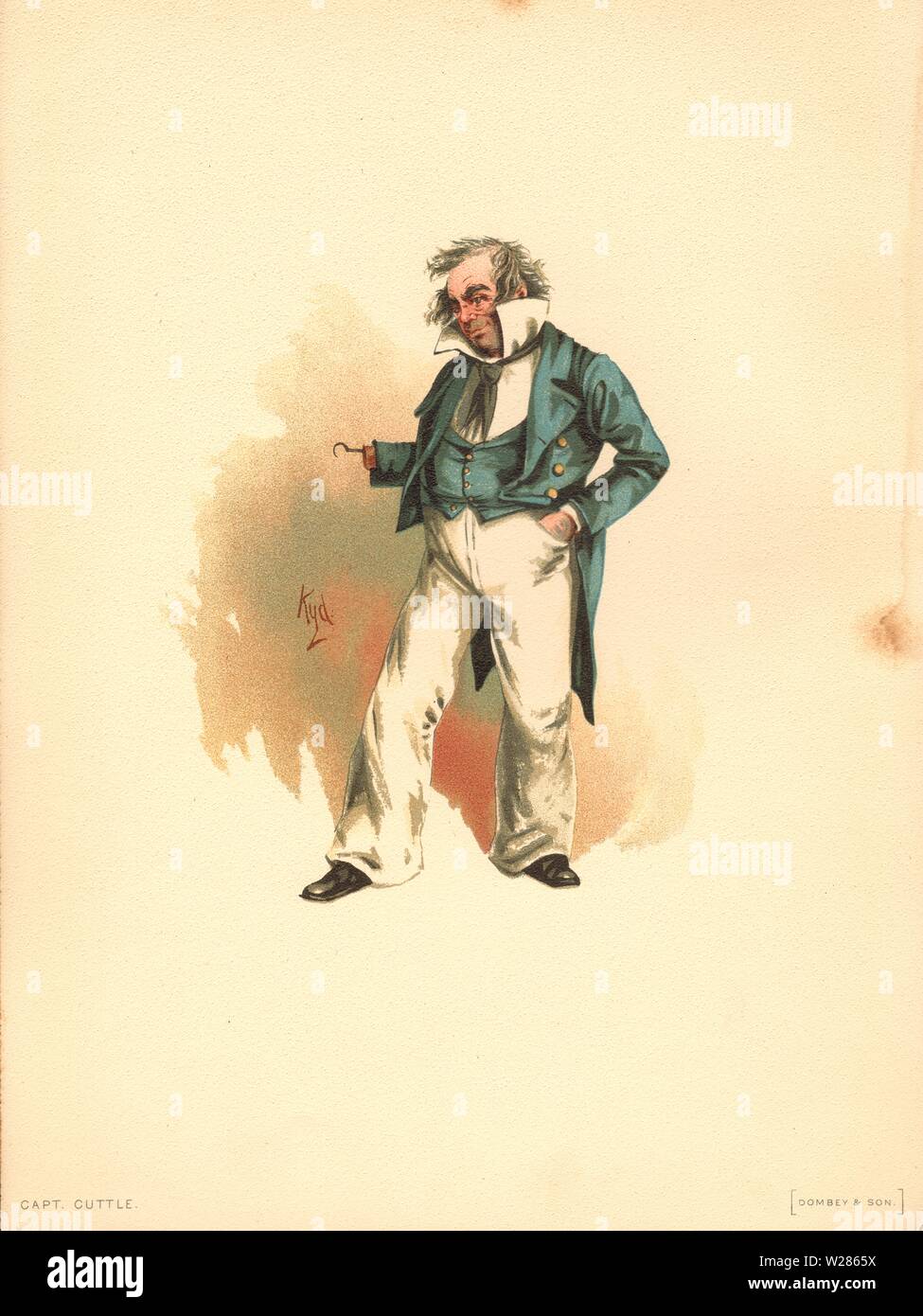 Captain Cuttle - Dombey & Son Character from “The Characters of Charles ...