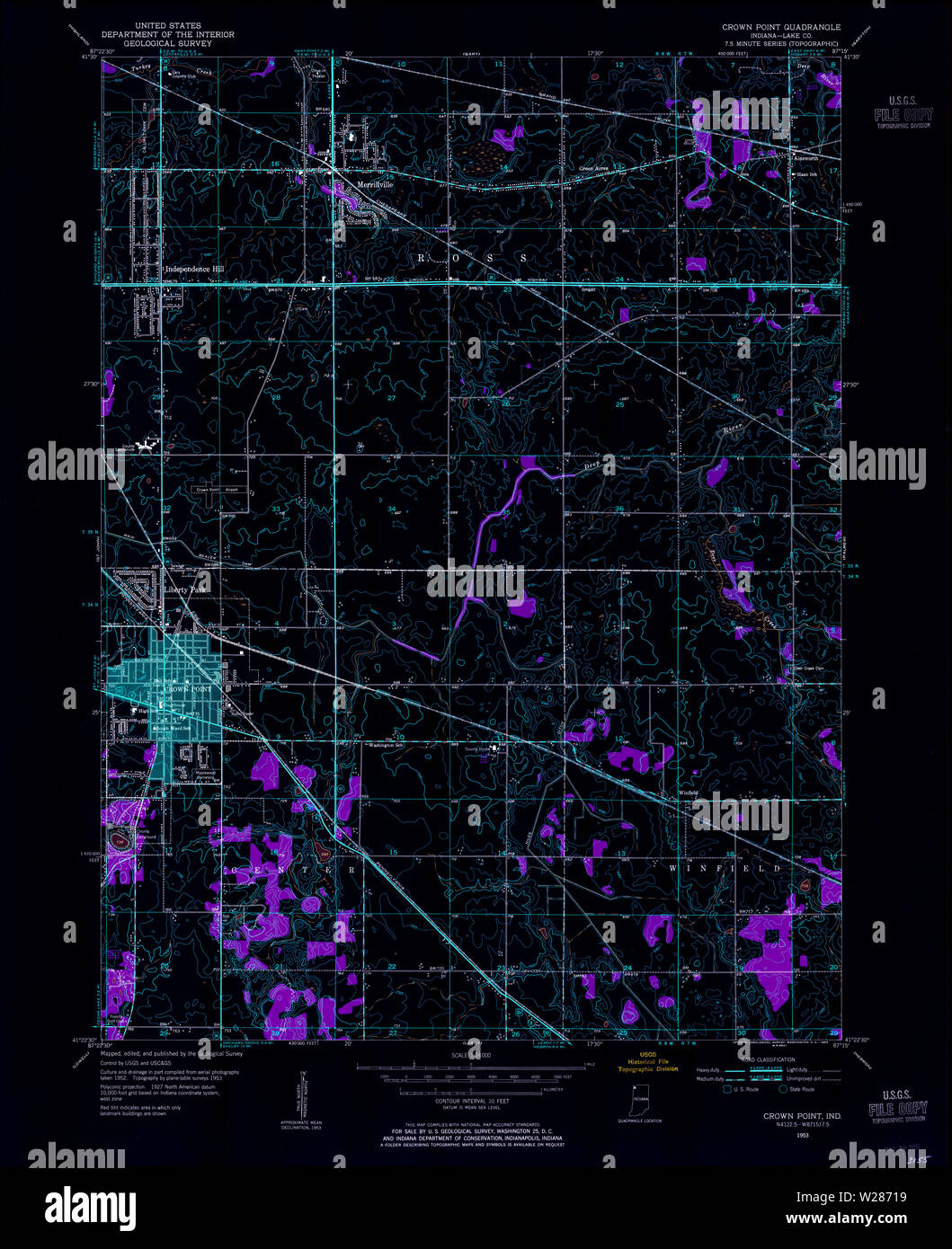 Crown point indiana map hi-res stock photography and images - Alamy