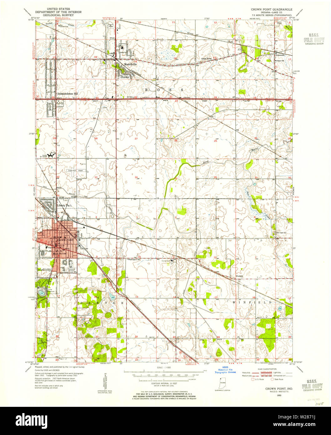Crown point indiana map hi-res stock photography and images - Alamy