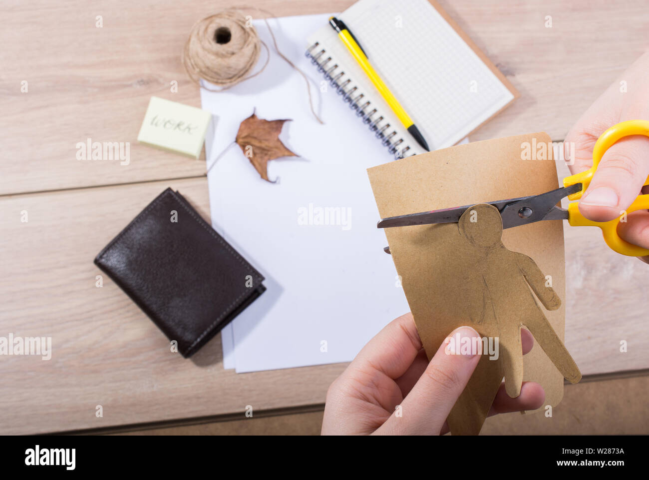 Materials and tools for hand work of art on a desk Stock Photo - Alamy