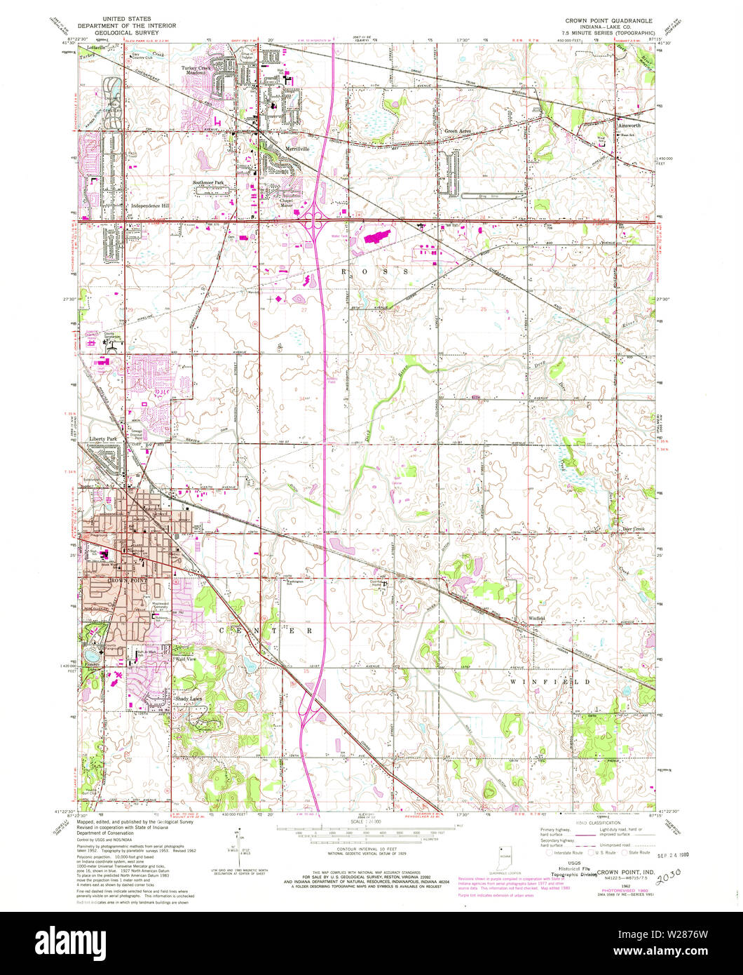 Crown point indiana map hi-res stock photography and images - Alamy