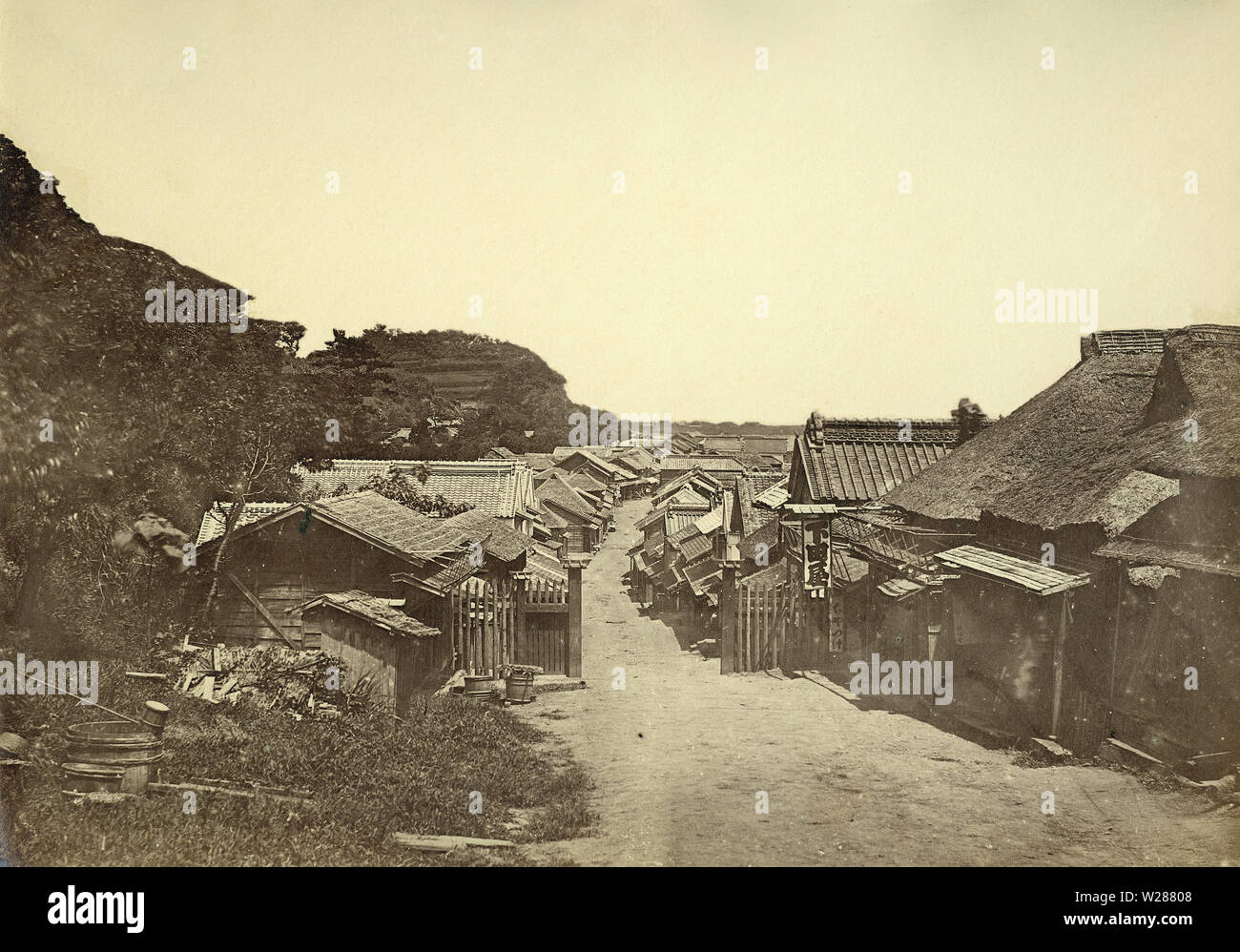 [ 1870s Japan - Kanagawa on the Tokaido ] — Kanagawa on the Tokaido, ca ...