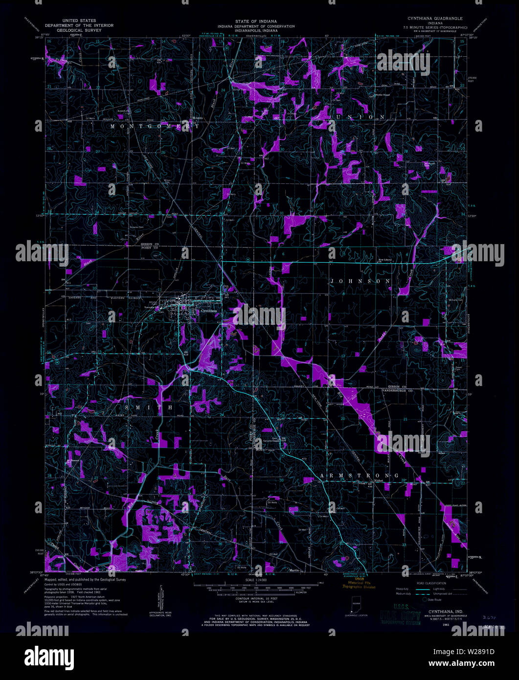 Cynthiana map hi-res stock photography and images - Alamy