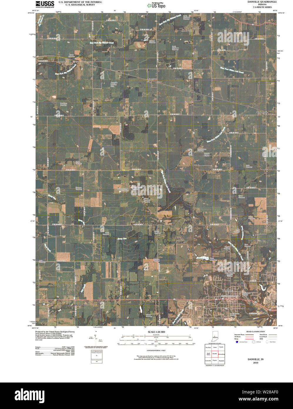 Danville map Cut Out Stock Images & Pictures - Alamy