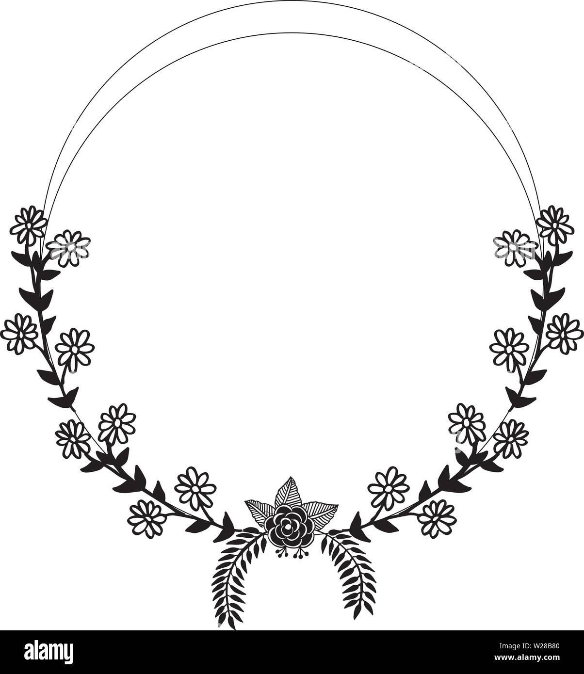 Vector illustration poster with various pattern art leaf flower frame ...