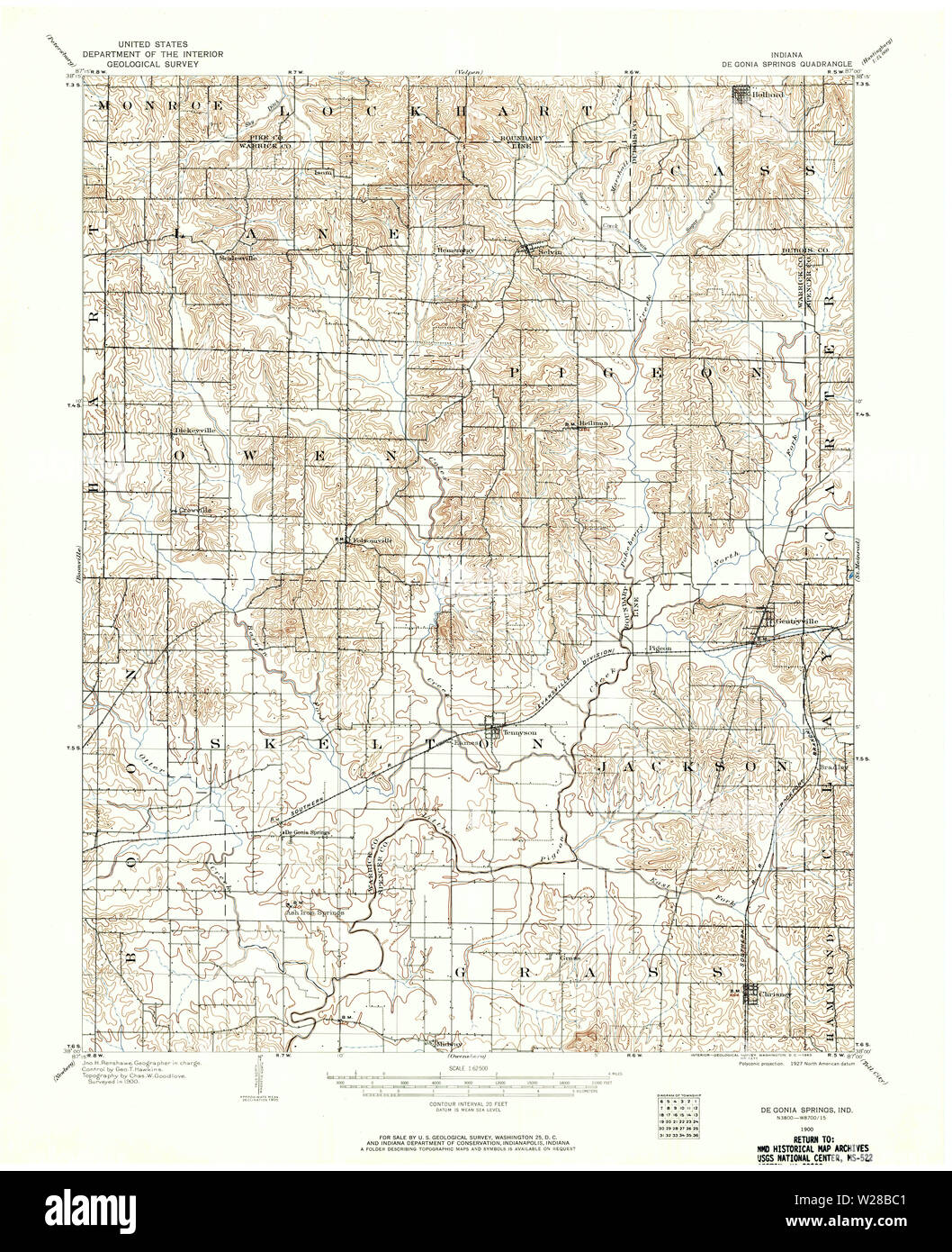 Indiana map 1900 hi-res stock photography and images - Alamy
