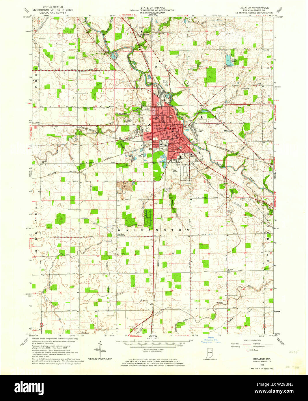 Decatur indiana map hi-res stock photography and images - Alamy