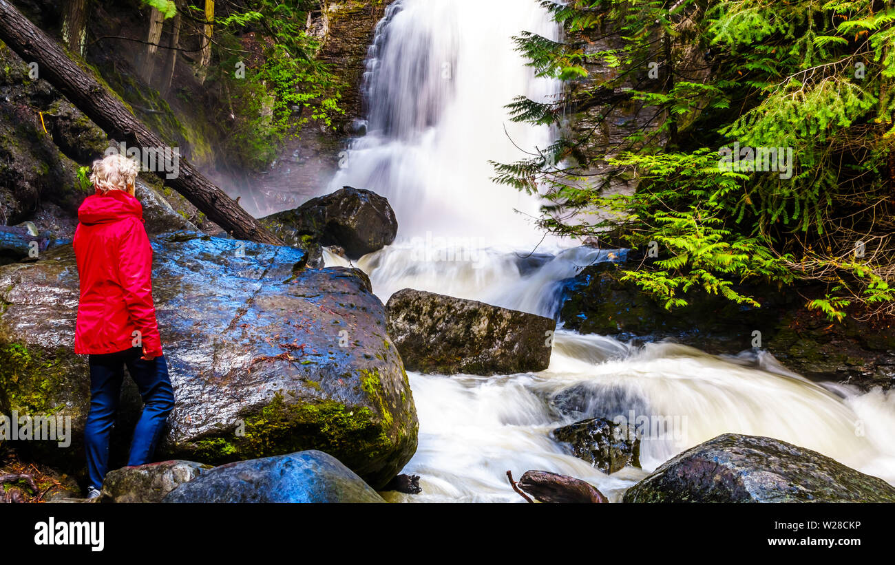 The beautiful Whitecroft Falls are located near Sun Peaks Ski Resort ...