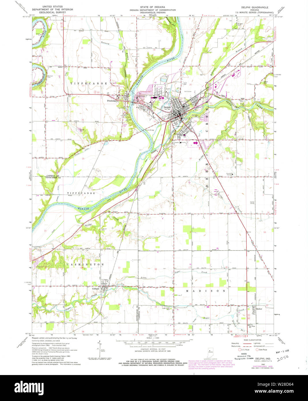 Delphi indiana map Cut Out Stock Images & Pictures - Alamy