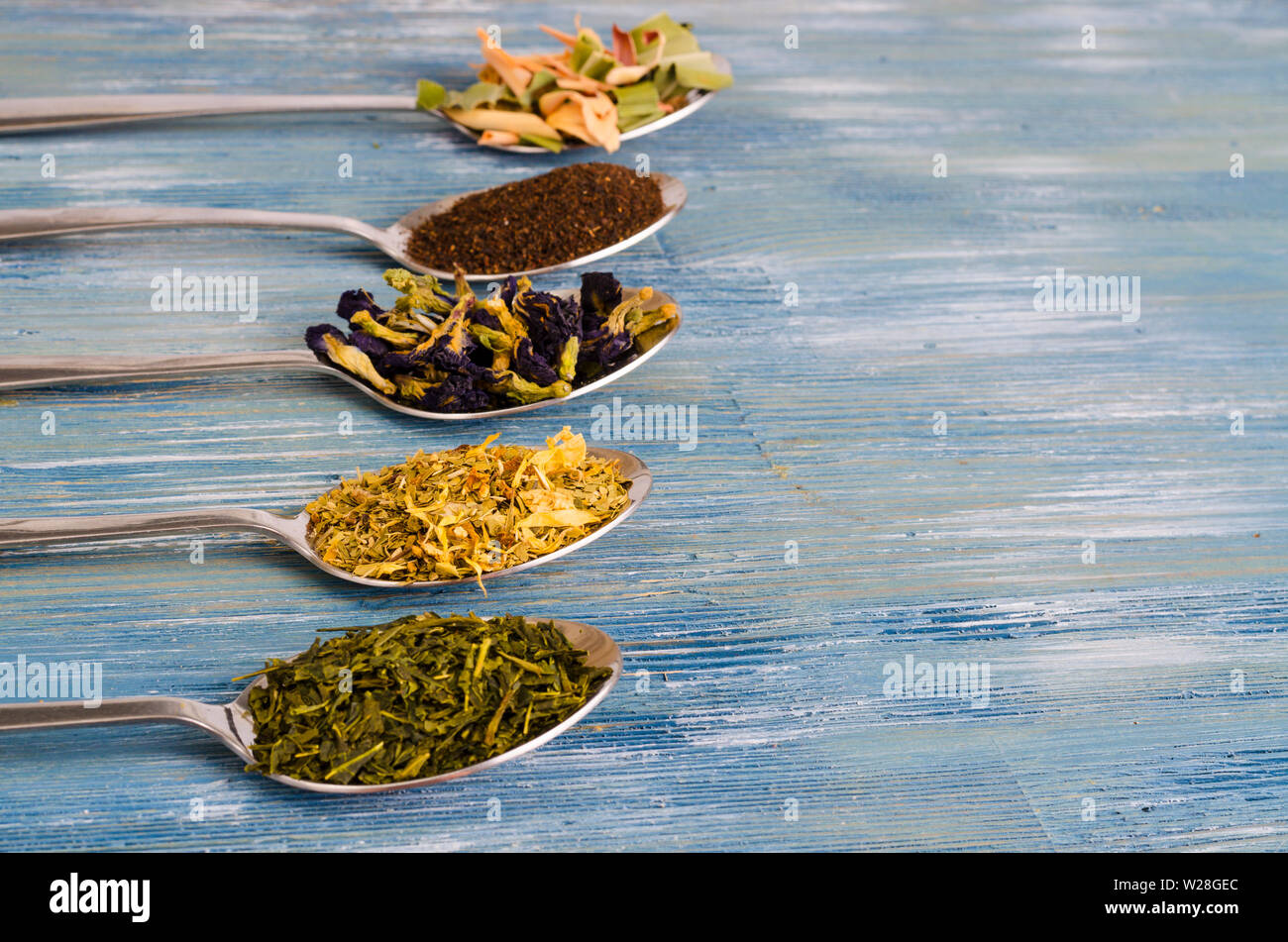 Different varieties dry tea hi-res stock photography and images - Alamy