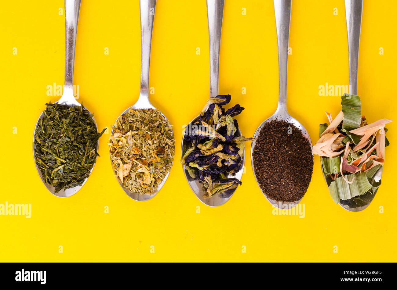 Different varieties dry tea hi-res stock photography and images - Alamy