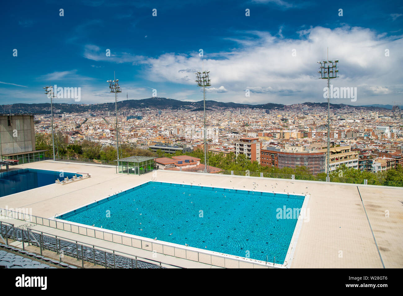 Olympic swimming pool barcelona spain hi-res stock photography and ...