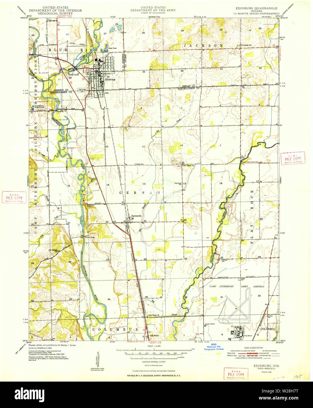 Map of edinburg hi-res stock photography and images - Alamy