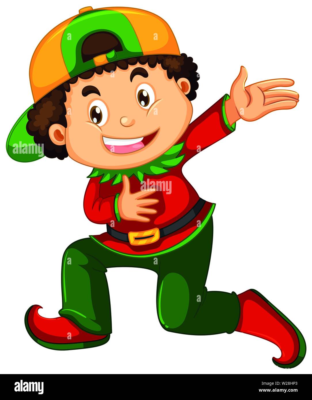 A boy with elf costume illustration Stock Vector Image & Art - Alamy