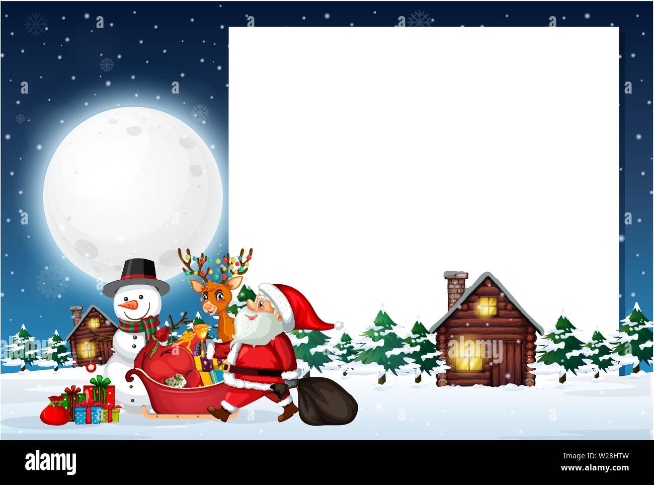 A Christmas note template illustration Stock Vector Image & Art - Alamy