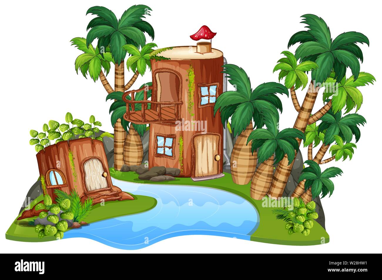 Fantasy world enchanted forest Cut Out Stock Images & Pictures - Alamy