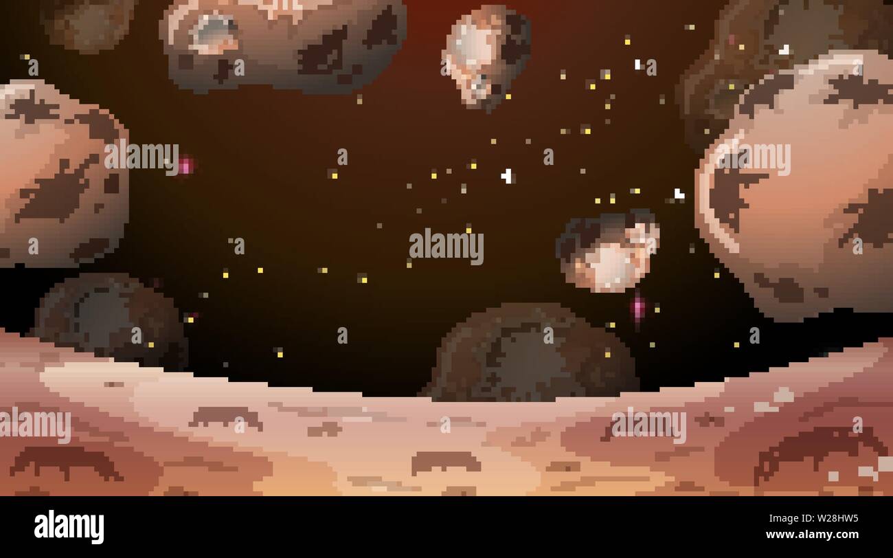 Asteroids earth planet in Stock Vector Images - Alamy