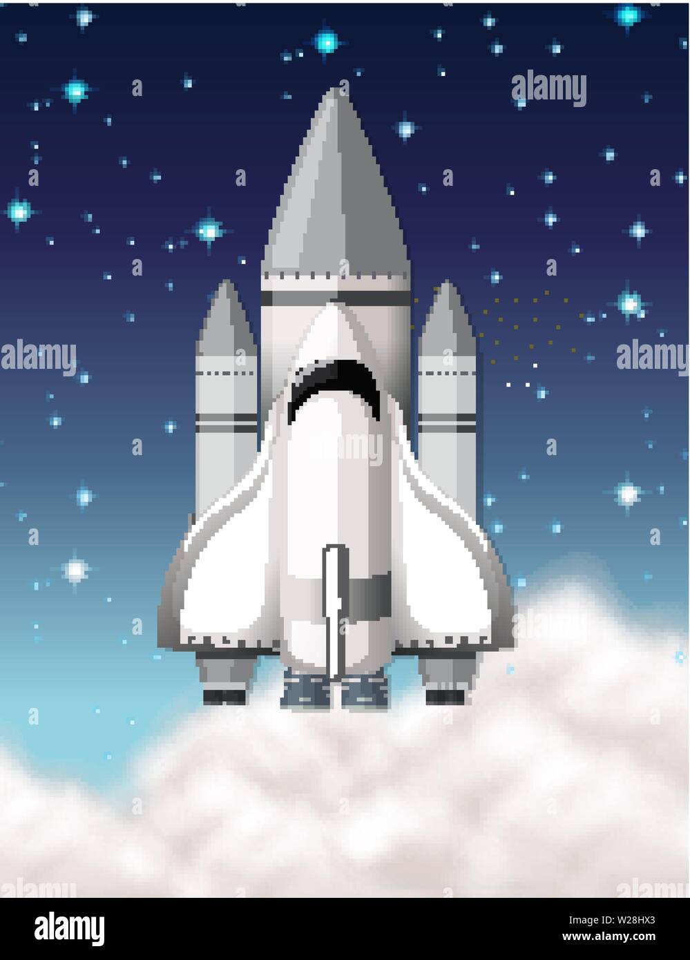 A rocket in the sky illustration Stock Vector Image & Art - Alamy