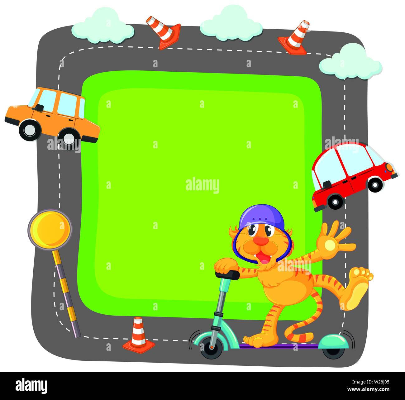 A tiger on note template illustration Stock Vector Image & Art - Alamy